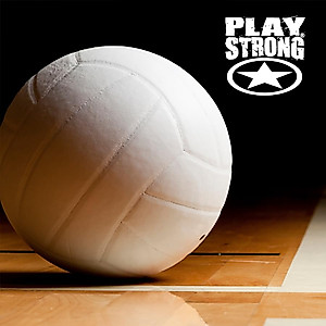 Play Strong Volleyball Happy Birthday Baller Birthday Card 1-Pack (5x7) Illustrated Sports Birthday Cards Greeting Cards Awesome for Volleyball Players, Coaches and Fans Birthdays, Gifts and Parties!