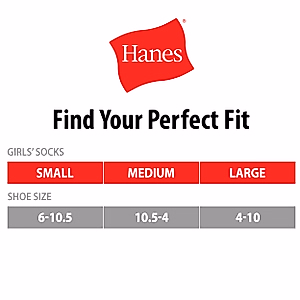 Hanes girls 20-pair Super Value Super No Show fashion liner socks, Assorted, Medium US