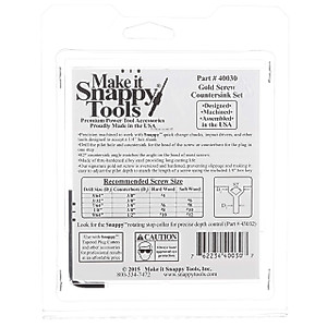 Snappy Tools Quick-Change 5-Pc. Countersink Drill Bit Set. Proudly Made in The USA.