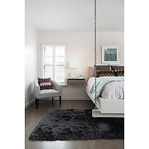 Loloi ORIAN SHAG Area Rug, 5'-0" x 7'-6", Ivory