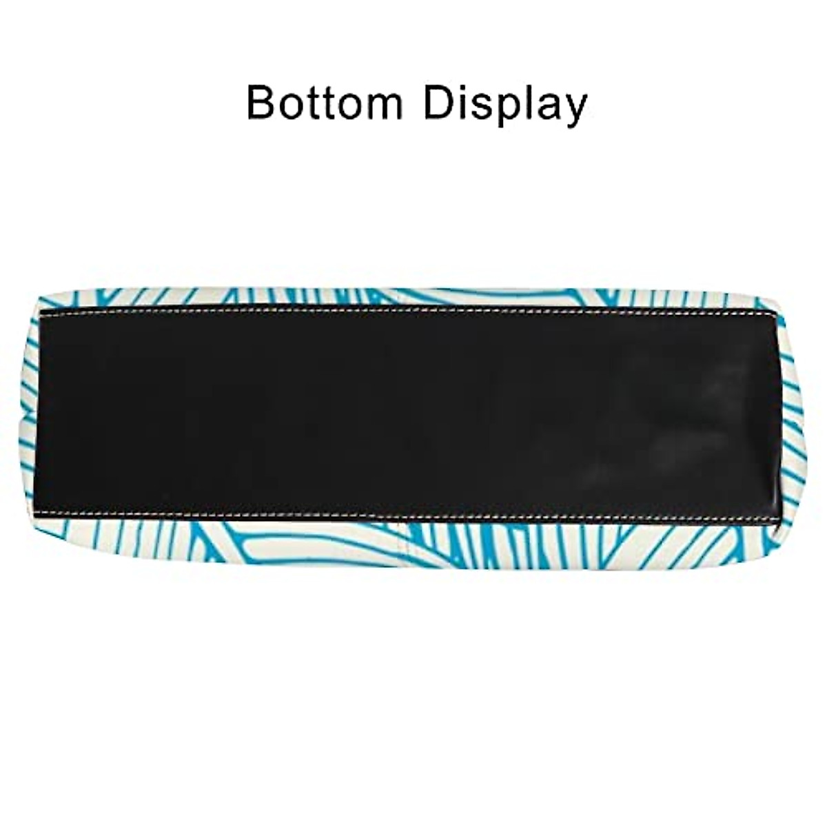 Fashion Tote Handbags Women's Soft Tote Shoulder Bag for Women Work Shopping Top Handle Satchel Bags, 15.8×4×15.4 inches,Blue Palm Leaf