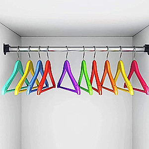 Rise age Stainless Steel Closet Rod Brackets, 1 Inch Diameter Closet Rod Support 2 Pcs, Heavy Duty Curtain Rod Holder, Black End Support for Closet Rod with Screws