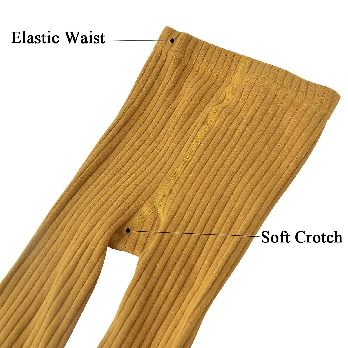 5 Pack Girls Cotton Cable Knit Classic Solid Ankle Leggings Pants Footless Tights 9-11T