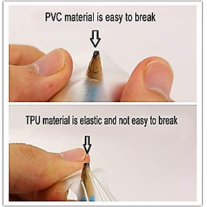 5 Pack of TPU Pool Patch Repair Kit for Air Mattress, Swimming Pool, Bounce House, Tent, Canvas, Canopy, Pool Floats, Tubes Air Bed and Inflatable Toys with 2 Pieces of Plastic Deflate Tubing