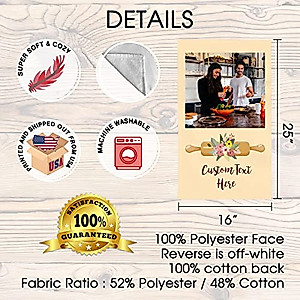 Custom Hand Towels with Names - Personalized Bath Towels with Text/Photo - Soft Microfiber Towel for Tea, Kitchen, Bathroom, Dishcloths and Washcloth