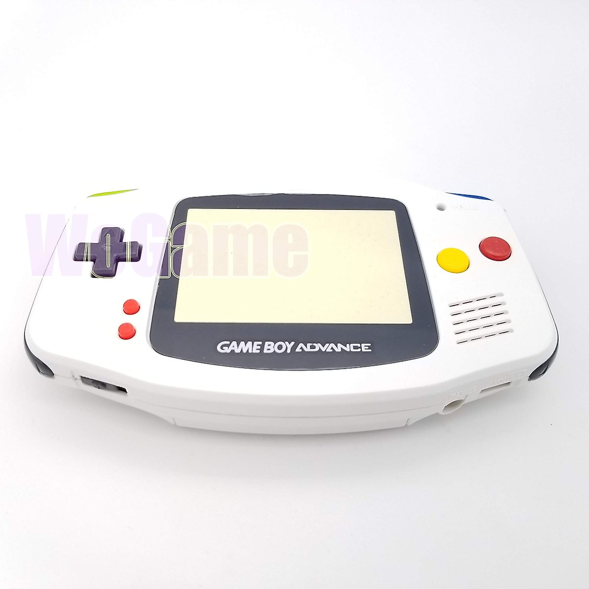 Full Housing Case Cover Housing Shell Replacement for Game boy Advance GBA Shell Case with Buttons Kit (White with Colorful Buttons)