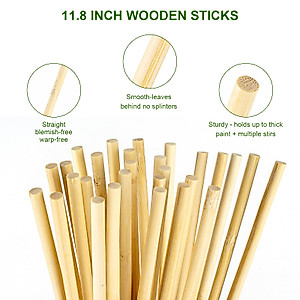 120PCS Wooden Dowel Rods, 1/4 x 8 Inch Round Unfinished Bamboo Dowel Rods, Wood Crafts Sticks Doweling Rods for Crafts and DIYers Arts Projects