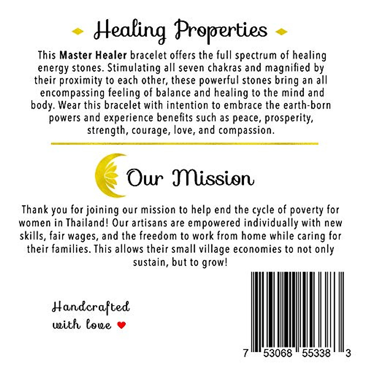 Lotus and Luna 4MM Energy Chakra Healing Bracelet with Real Stones Jade, Pearl, Rose Quartz, Amethyst, Moonstone (Master Healer)