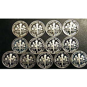 2022 S 2010-2022-S Roosevelt Dime Gem Cameo Proof Clad Run 13 Coin Set US Mint Lot Dime US Mint Proof