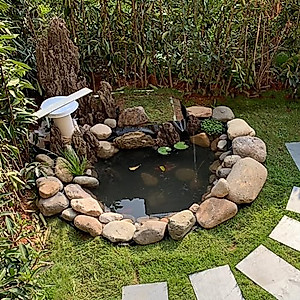 Adroiteet 7 x 10 FT Pond Liner, 20 Mil Fish Pond HDPE Liner, Pond Liners for Outdoor Ponds, Koi Ponds, Garden Fountain, Waterfall