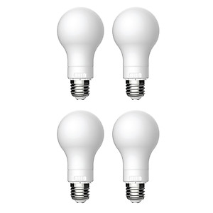 GE Lighting (4 Bulbs) GE Relax/Refresh LED A19 Color Select Light Bulb, Choose Either Soft White Relax or Cool White Refresh, Toggle Switch on Bulb, HD Light, 450 lumens, dimmable, Medium Base