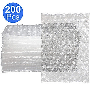 200 Pcs Clear Bubble Pouches Bags 4x6 inch, Protective Bubble Pouch, Double Walled Flush Cut Thickening Shockproof Foam Wrap Bags for Cushioning, Packing, Shipping, Moving and Storage