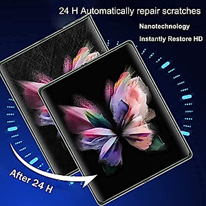 Tosuua For Samsung Galaxy Z Fold 3 5G Privacy Screen Protector Anti-Peeping Nano Soft Film Outer Screen+Inner Screen Anti-Peeping film Anti-Spy Protective Film