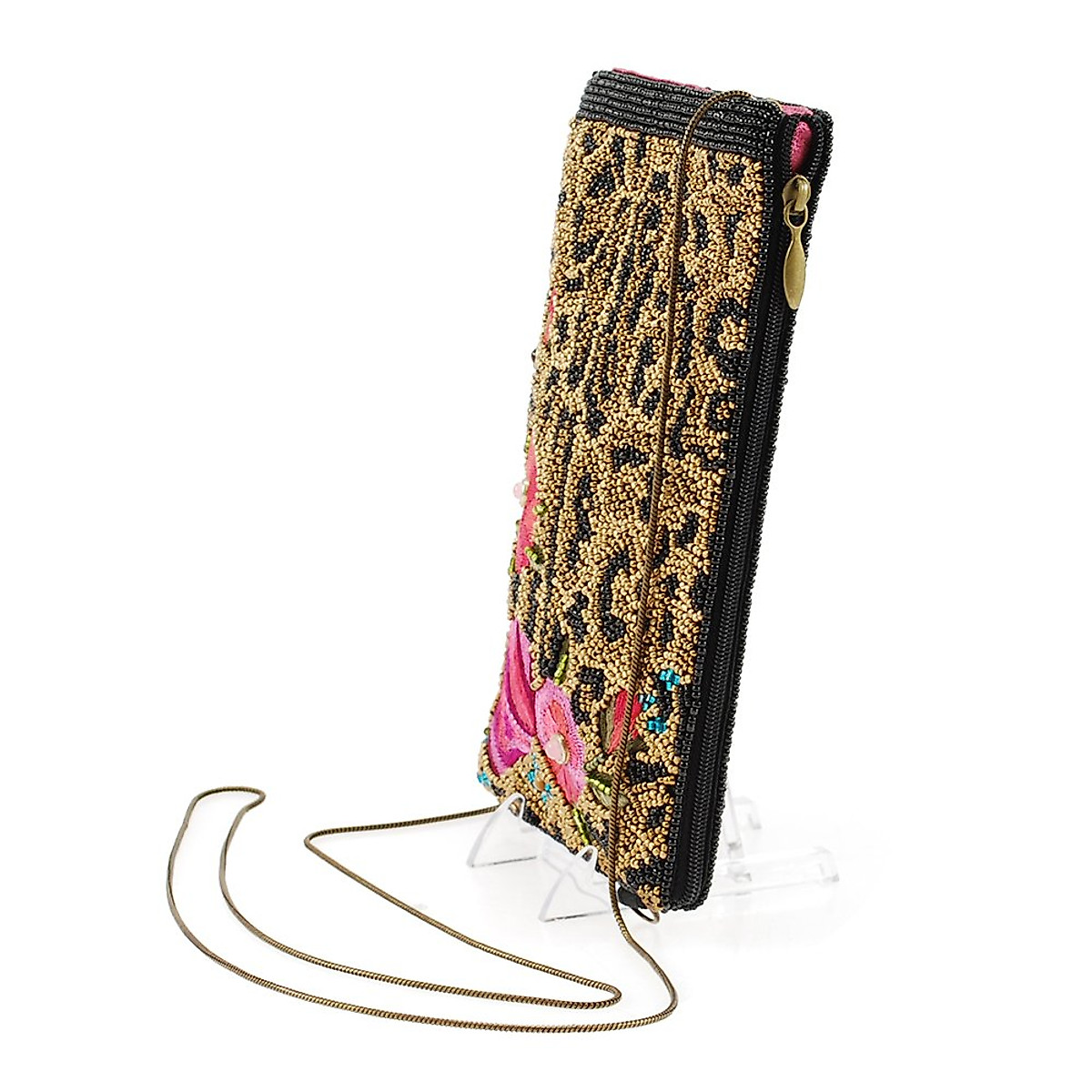 Mary Frances Flowers Gone Wild Beaded Crossbody Phone Bag, Multi