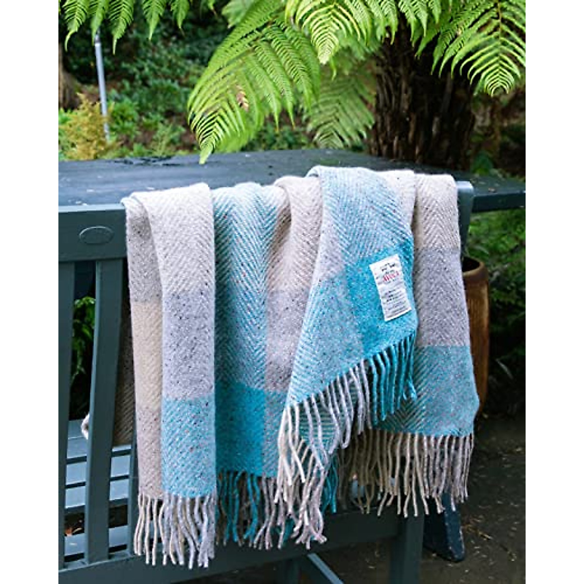 Avoca Mohair Blend Tweed Throw - Dewdrop Design - Made in Ireland 562 x 72