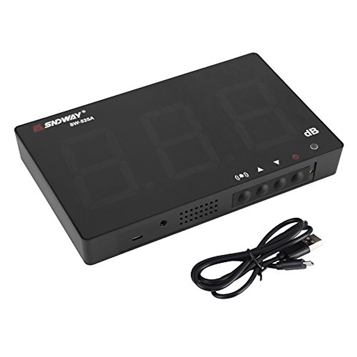 9.6'' Sound Level Meter Tester, 30~130db Sound Level Meter Tester, Large Screen LCD Display Wall Hanging Type Decibel Noise Measuring with Alarm (Sound Level Meter with Data Logger)