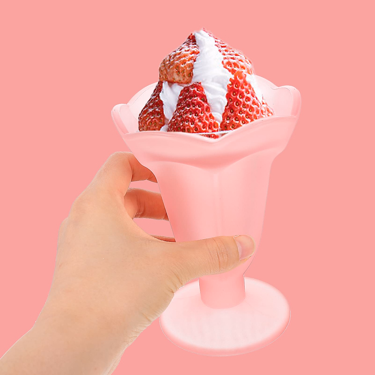 Luxshiny Clear Glasses Glass Cups Glass Dessert Cup, Ice Cream Cup Pudding Appetizer Cup Frosted Glass Cup for Dessert Ice Cream () Dessert Cups Glass Glass Coffee Cups