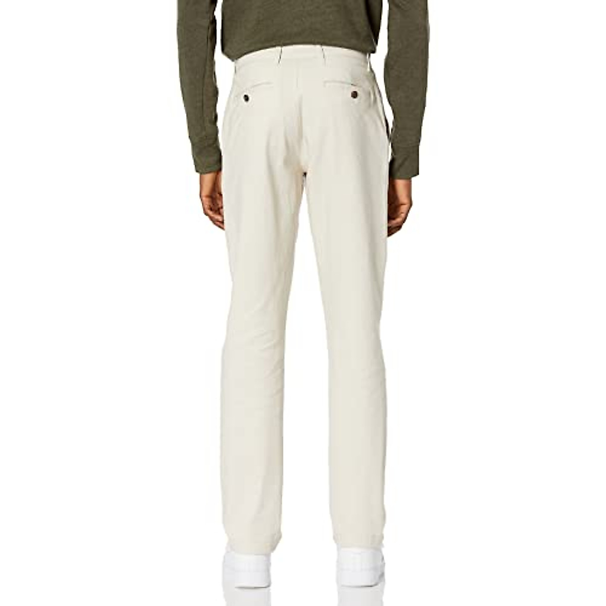 Amazon Essentials Men's Athletic-Fit Casual Stretch Chino Pant (Available in Big & Tall), Stone, 40W x 32L