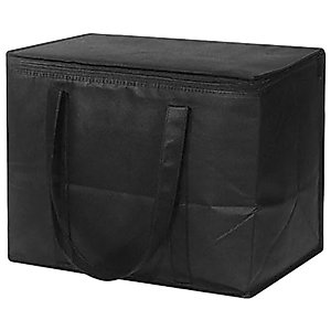 Kichvoe Insulated Food Cooler Bags Non-woven Thermal Food Tote Bags Catering Pizza Bags Food Carrying Bag with Bottom Board for Food Warm Outdoor Picnic