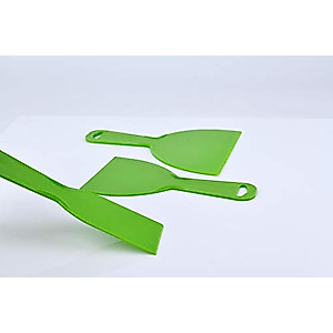 zYoung 5 Pcs Reusable Plastic Putty Knife Set Flexible Scraper Tool Flexible Paint Scrapers Tool for Decals, Wallpaper, Baking, Wall and Car Putty, Spackling, Patching and Painting