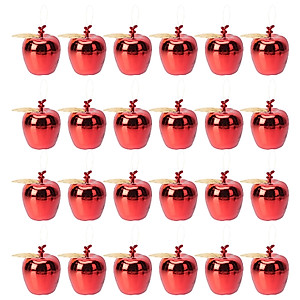 24pcs Plastic Apples for Decoration: Hanging Christmas Apple Tree Pendant Vintage Apple Ornaments Red Apples Ornaments for Christmas Tree Decorations