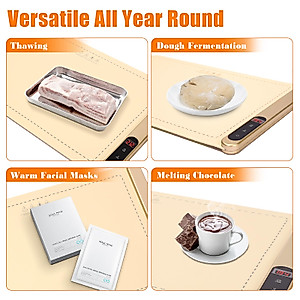 GRILL FORCE Electric Warming Tray, Portable Food Warmer, Warming Mat, Fast Full-Surface Heating Mat, 6 Temperature Levels, Auto Shut-Off with Timer, Perfect for Parties, Buffets, Home, Gatherings