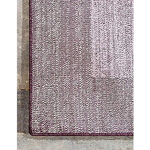 Unique Loom Del Mar Collection Area Rug-Transitional Inspired with Modern Contemporary Design, 6' 0 x 9' 0 Rectangular, Violet/Ivory