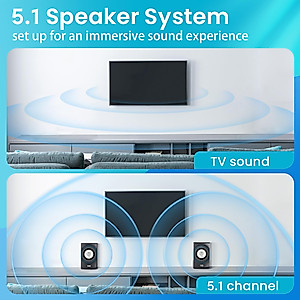Acoustic Audio AA5171 5.1 Surround Sound Bluetooth Home Entertainment System