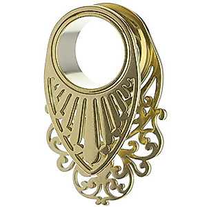 Gold 2g 6mm 316L Surgical Steel Ear Weights Saddle Hanger Spreader Gauges Piercing Tunnels Plugs Stretching Kit