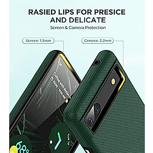 Kopbel for Google Pixel 6A Case [Military Grade Shockproof] with 2 Tempered Glass Camera Lens Protector, Dual Layer Protective Case for Pixel 8A Green