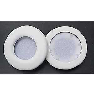 Maintenance Substitute Ear Pads Leather Repair Parts for Philips O'Neill The Construct SHO7205BK Headphones (1 Pair) (White)