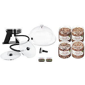 WITANHURST Cocktail Smoker Complete Kit + 4 Pcs Smoke Infuser Wood Chips
