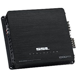 Sound Storm Laboratories EV4.1000 4 Channel Car Audio Amplifier - 1000 High Output, High/Low Level Inputs, Hook Up to Subwoofer for Bass