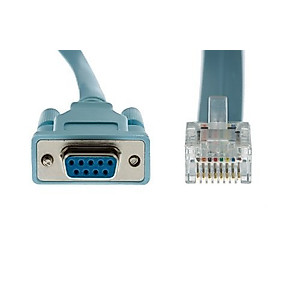 RW RoutersWholesale CAB-CONSOLE-RJ45 - DB9 to RJ45 Console Cable, 6 Ft for Cisco