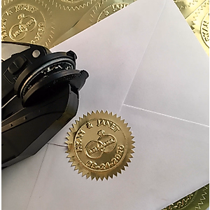 Gold Wafer Seals 1 5/8"- 5 Sheets, 100 Gold Wafer Seals