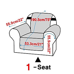 Sofa Covers 3 Seater And 1/2/4 Seater Waterproof Recliner Chair Cover Non Slip Sofa Slipcover Couch Protector Settee Cover for Cats Dogs Soft Quilted Seat Furniture Slipcovers ( Color : Deep blue , Si