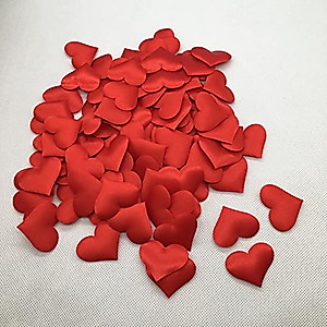Dzrige 100 Pcs Heart Shaped Petals Love Heart Shaped Sponge Petals Romantic Red Heart Confetti For Party Decoration Handmade DIY Petals Birthday Table Wedding Valentine Day Supplies