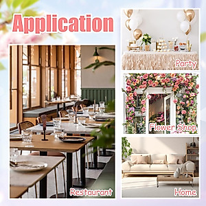 30 Pcs Round Floral Card Holder Metal Photo Memo Holder Wire Place Card Holder Craft Wire Clips Pick Stick Wire Clips for Birthday DIY Cake Topper Accessories Wedding Party (12 cm/4.7inch)