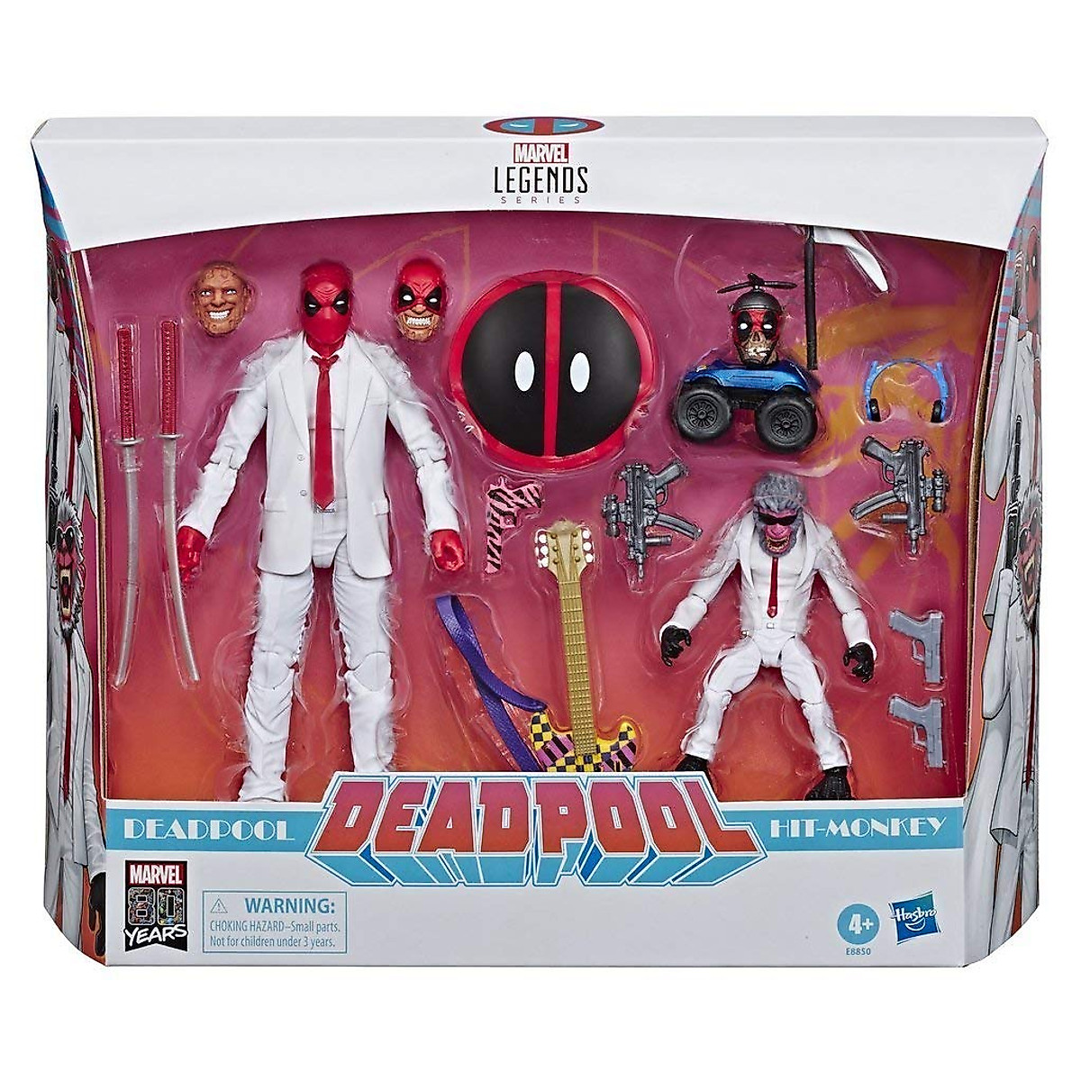 Marvel Comics 80th Anniversary Legends Series 6"-Scale Vintage Comic-Inspired Deadpool & Hit-Monkey Collectible Action Figure 2 Pack