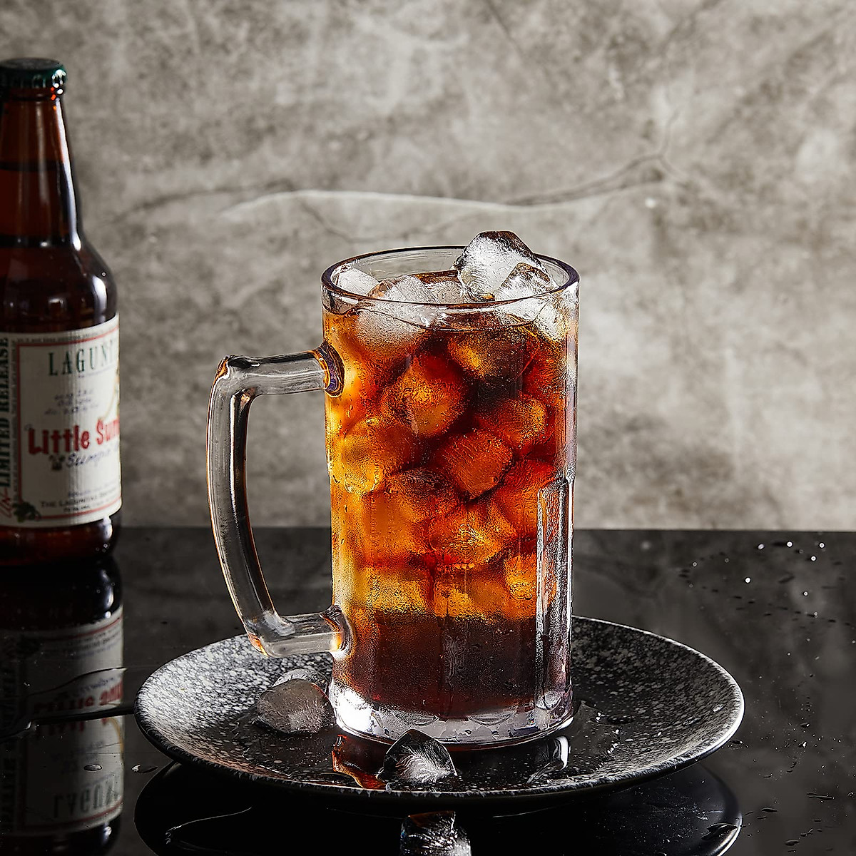 COKTIK 6 Pack Heavy Large Beer Glasses with Handle - 14 Ounce Glass Steins, Classic Beer Mug glasses Set