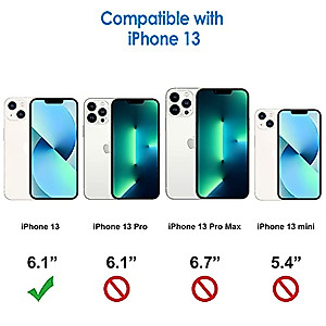 JETech Case for iPhone 13 6.1-Inch, Non-Yellowing Shockproof Phone Bumper Cover, Anti-Scratch Clear Back (Clear)