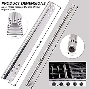 Criditpid Grill Replacement Part for Charbroil 463625217 463625219 463673519 463673019 463347017 463673517 463673017 463275517 463342119, 2Pack Grill Burner Heat Plate Ignitors Crossover Tube