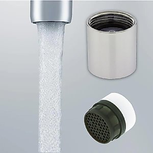 Neoperl Tom Thumb Aerated Small Size Faucet Aerator PCA Perlator Soft Flow Stream Male/Female Bathroom Housing/Washer/Insert (Blue 1.0 GPM, Female)