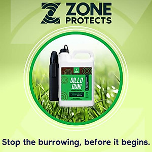 Zone Protects Dillo Dun! Armadillo Repellent Spray. Stop Armadillos from Digging in Your Yard, Gardens and Flower Beds. Natural Armadillo Repellent Liquid Spray