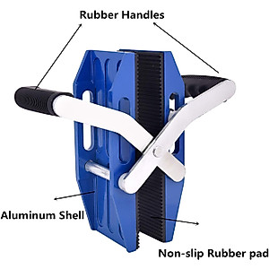 ZUOS Double Handed Stone Carrying Clamps Granite Panel Carriers Lifter Tools for Lifting Quartz Worktops Slabs Marble with Rubber-lined(2-PCS)