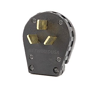 Welder Miller Lincoln Hobart Plasma Cutter Mig Tig, 10-50P 3-Pin Power Plug, Replacement Electrical Cord End Connector, 220/250V NEMA Size 12, 10, 8, & 6 AWG Gauge 20, 30, 40, 50 & 60 AMP. FX1050P-W