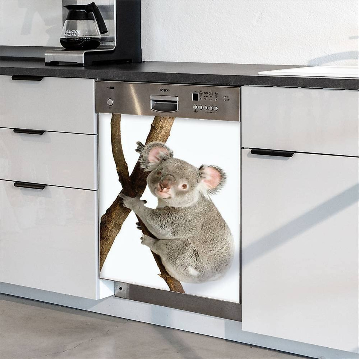 Rustic Farmhouse Dishwasher Magnet Cover Koala Tree Branch Funny Kitchen Decor Cute Animal Magnetic Refrigerator Stickers Decorative Appliance Cover Fridge Panels Metal Door Garage 23x26in