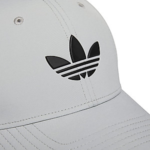 adidas Originals Men's Beacon Structured Precurve Snapback Cap, Stone Grey/Black, One Size