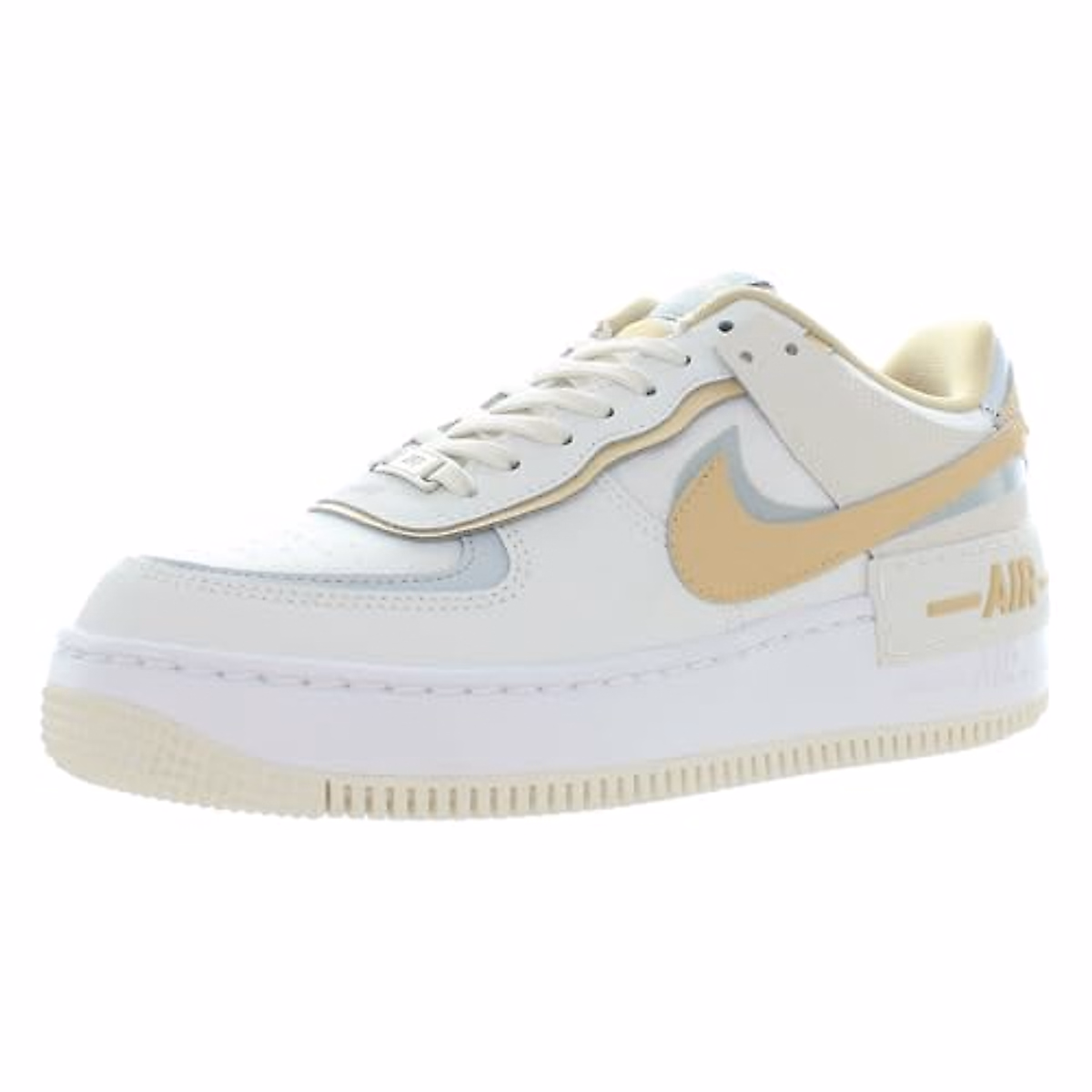 Nike Women's Air Force 1 Shadow White/Black-Team Gold (FJ0735 100) - 5.5