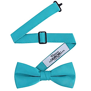 Men's 3 Piece Formal Accessory Set with Bow Tie, Cummerbund & Pocket Hanky (Teal)